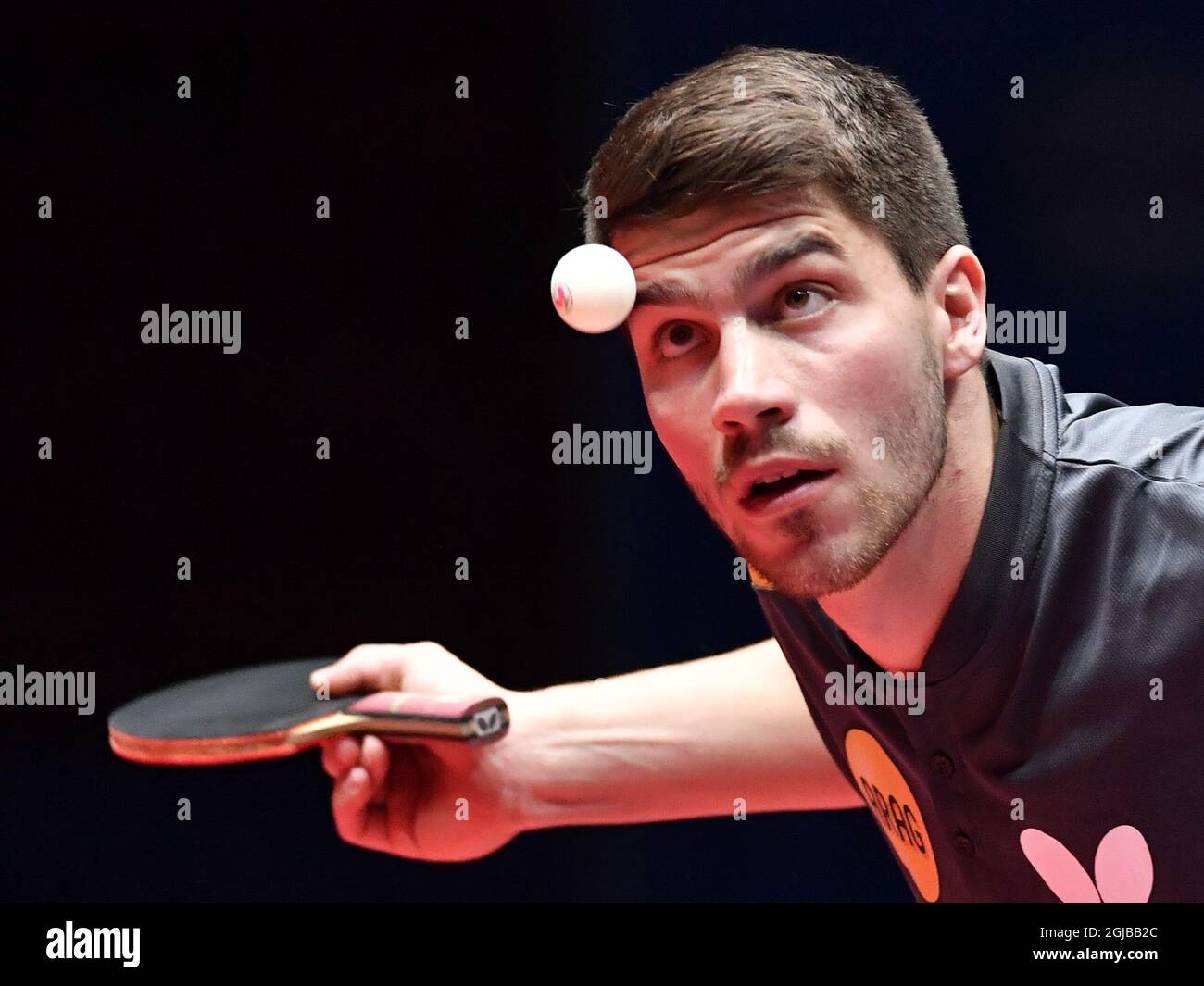 HALMSTAD 20180506 Patrick Franziska of German return to China's Xin Xu ...