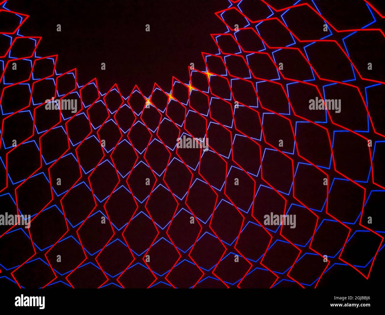 USA, Arizona, Mesa. Laser light design on domed ceiling. Credit as ...