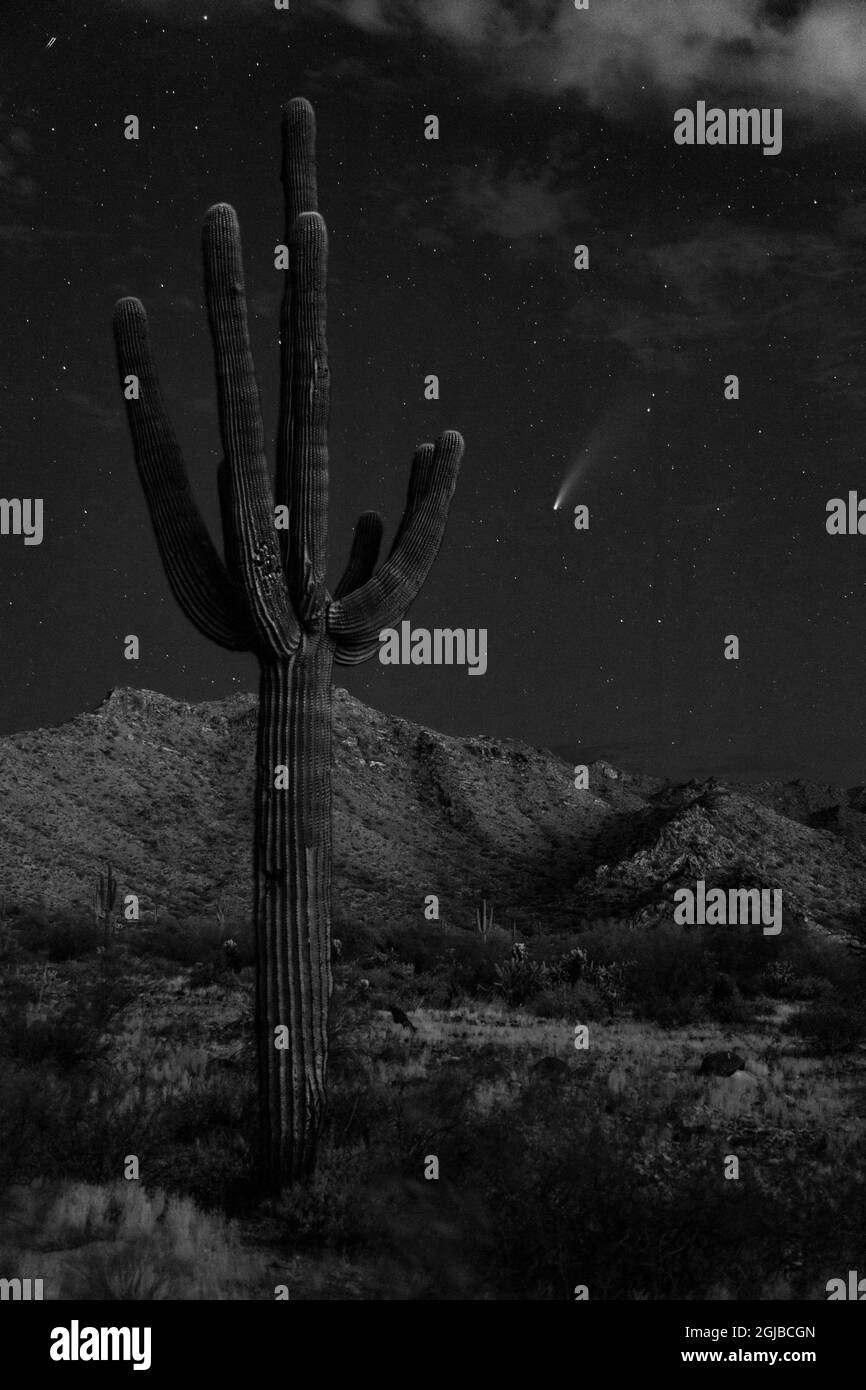 Comet landscape Black and White Stock Photos & Images - Alamy