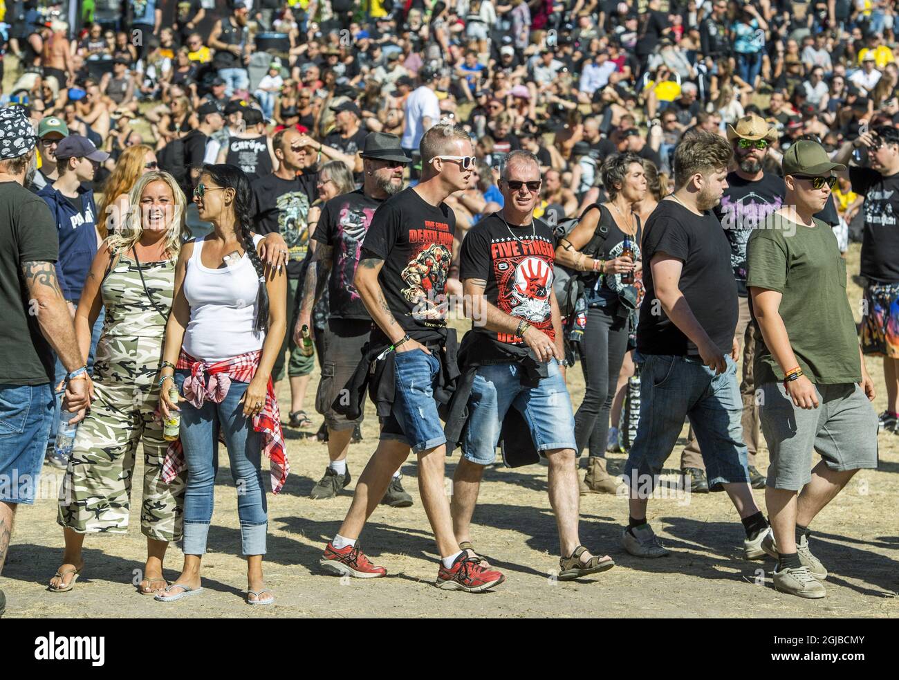 SOLVESBORG 20180606 Festival goers arrive for the opening of the Sweden ...