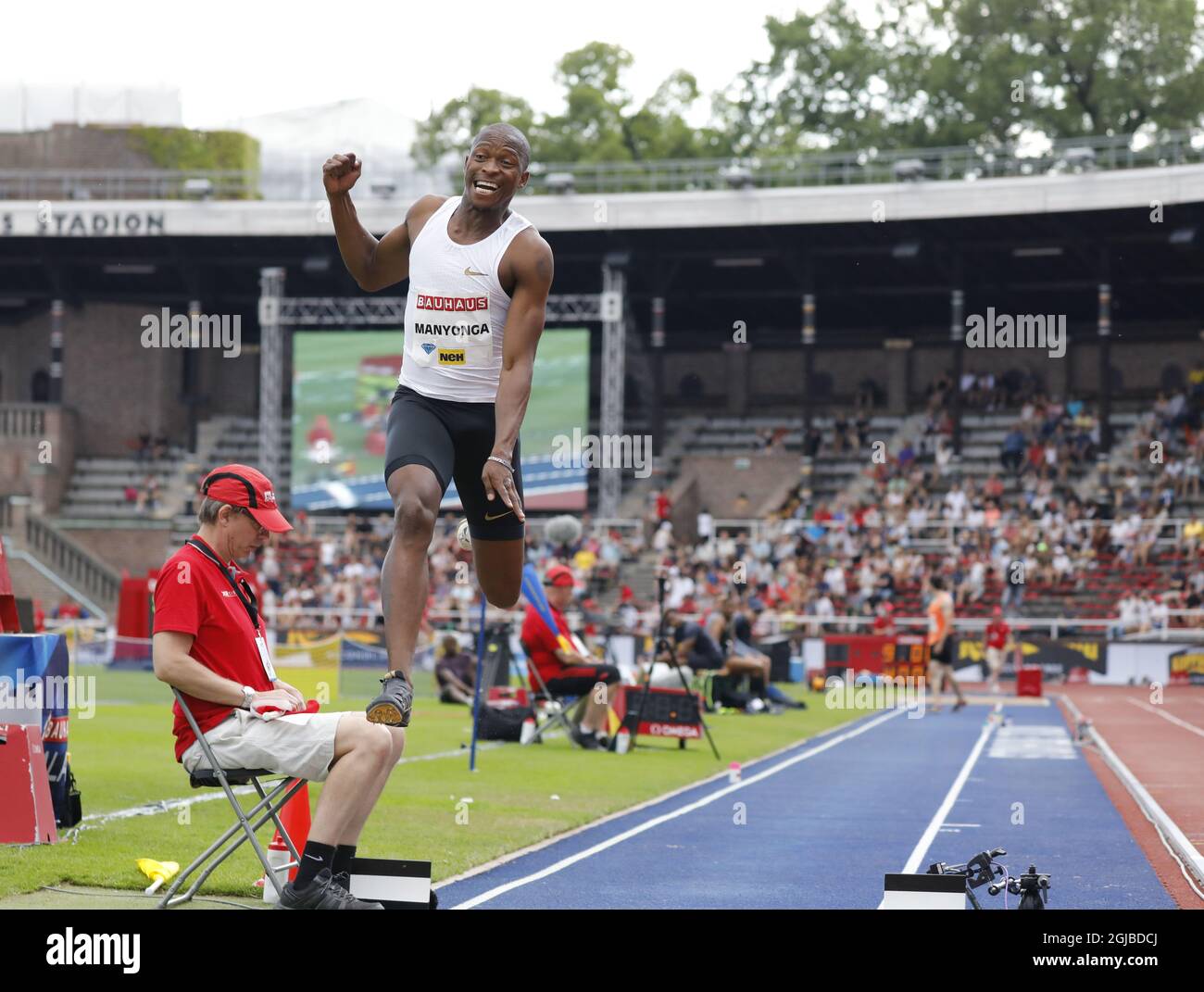 Luvo Manyonga of South Africa in long jump during the IAAF Diamond ...