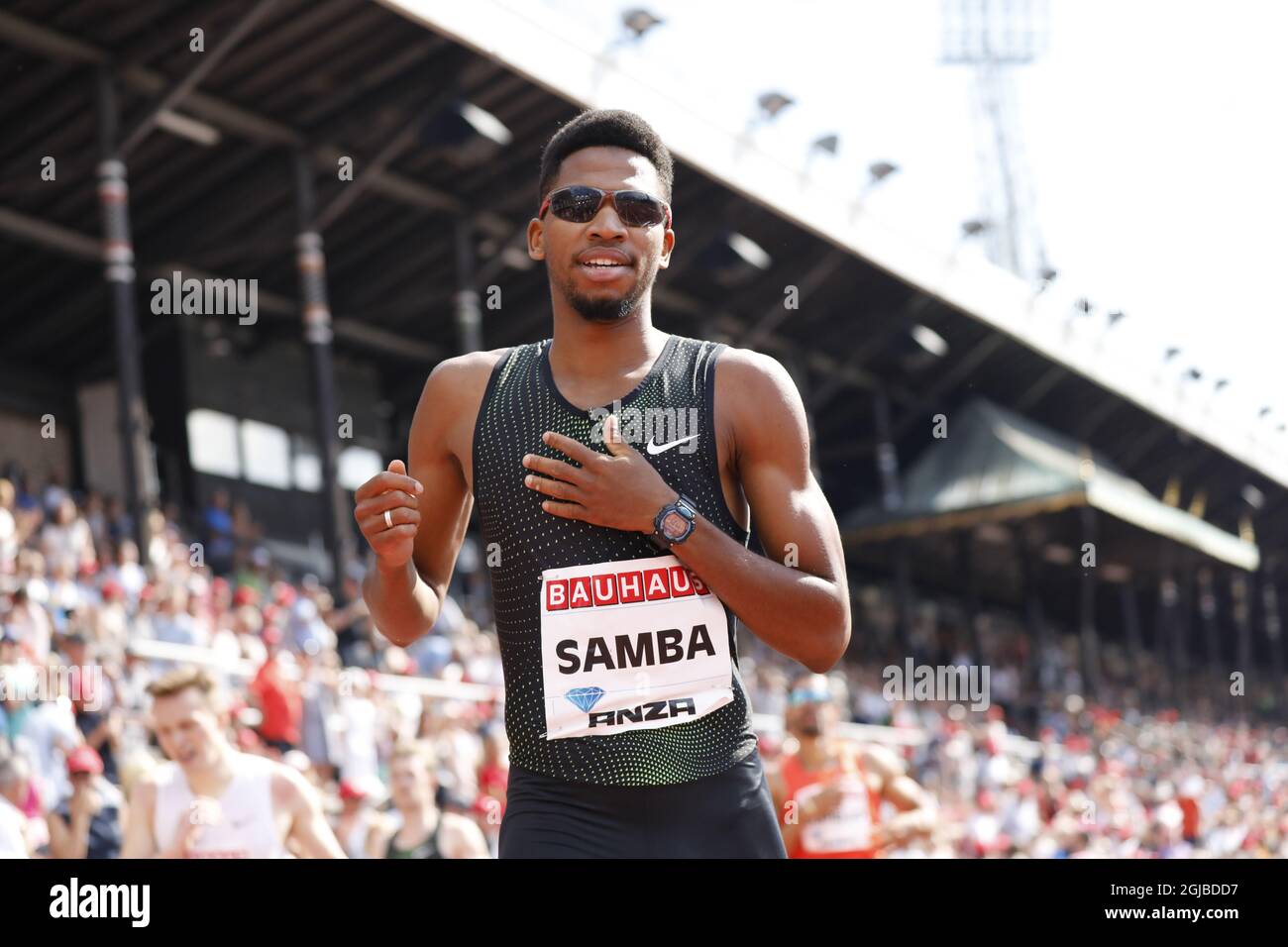 Abderrahman Samba of Qatar win the 400m hurdles event at the IAAF ...