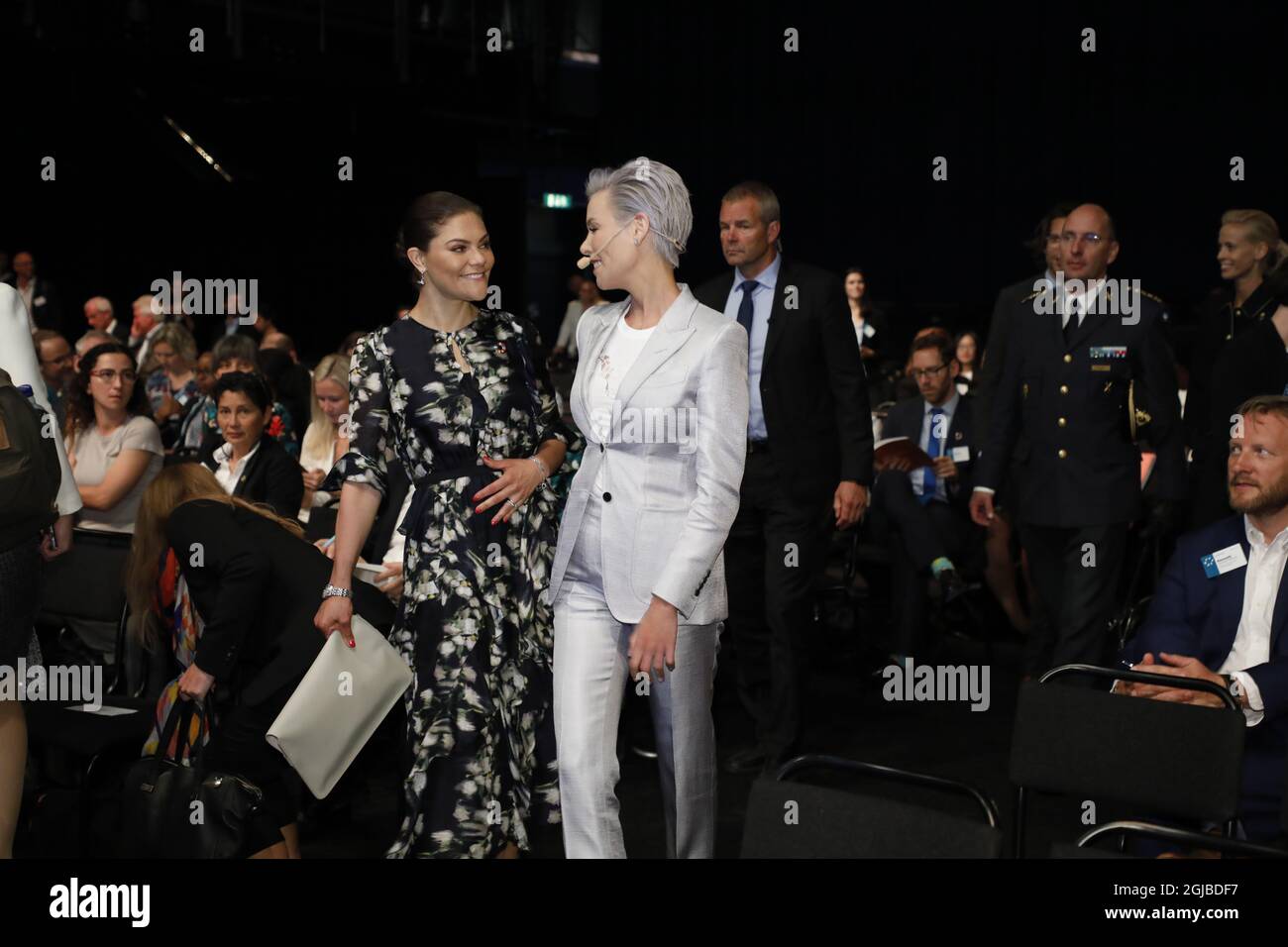 STOCKHOLM 2018-07-11 Crown Princess Victoria and Gunhild Stordalen are ...