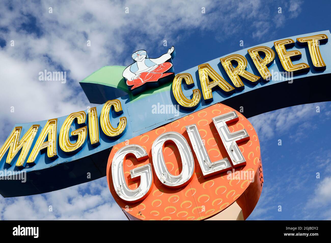 Tucson, Arizona. Old vintage sign for miniature golf. (Editorial Use ...