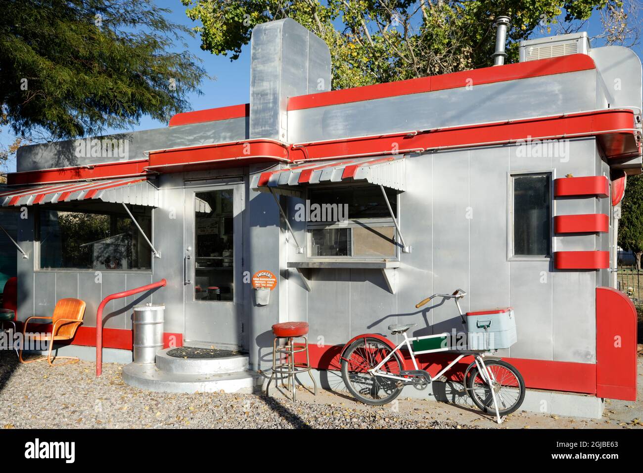 Bisbee, Arizona. Shady Dell vintage trailer park. A motel made up of a ...