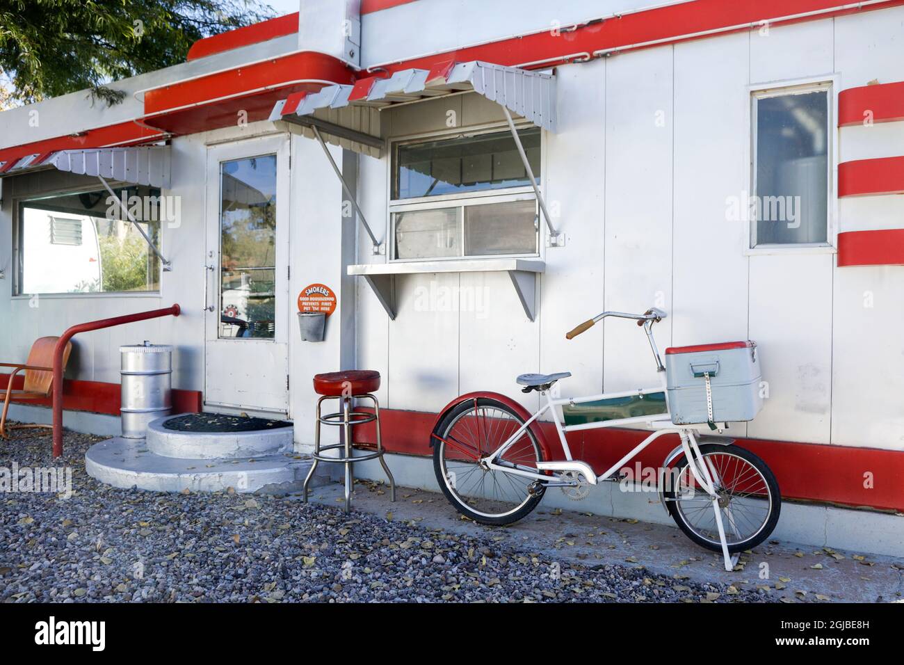 Bisbee, Arizona. Shady Dell vintage trailer park. A motel made up of a ...