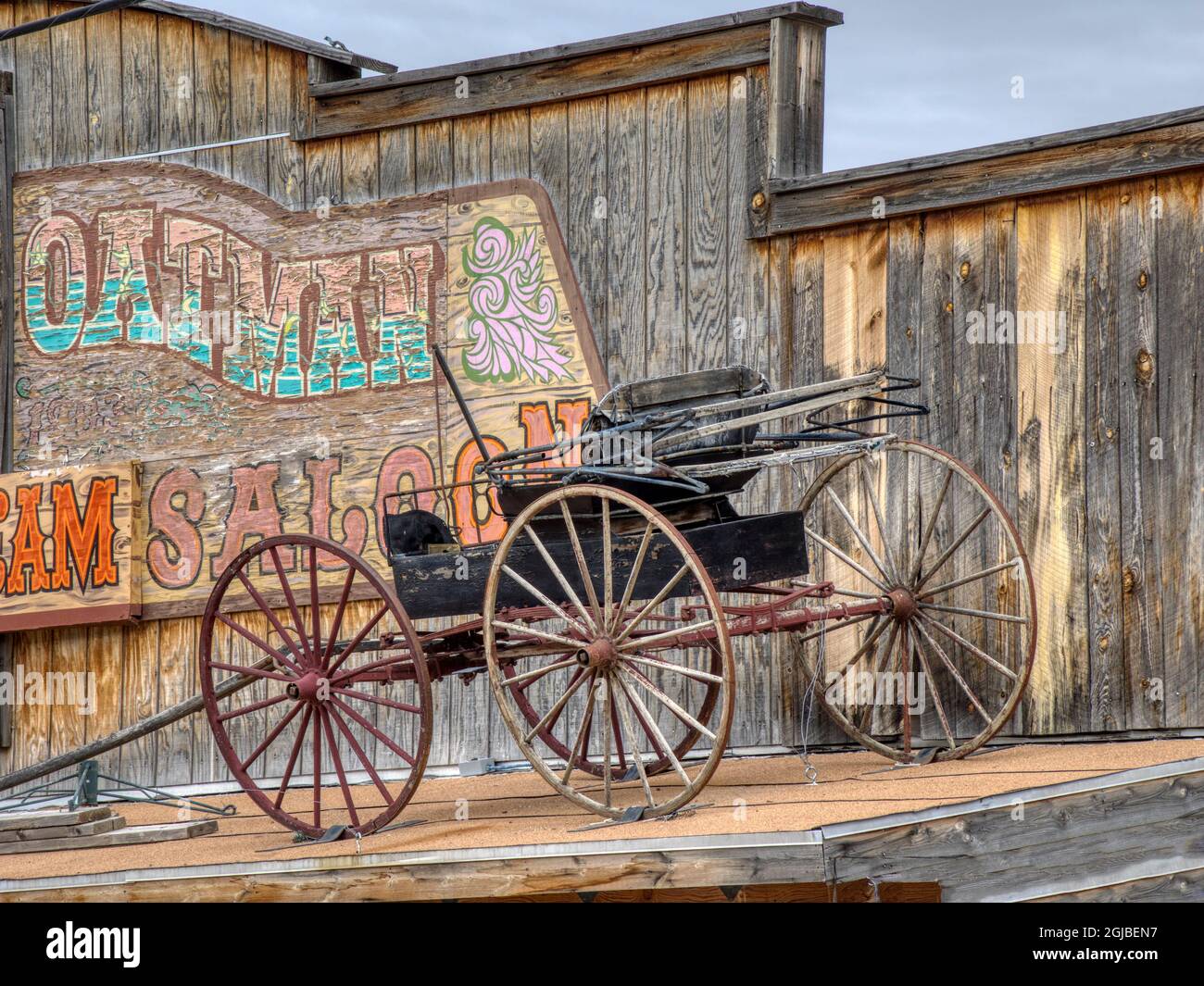 USA, Arizona. Oatman, old buggy Stock Photo - Alamy
