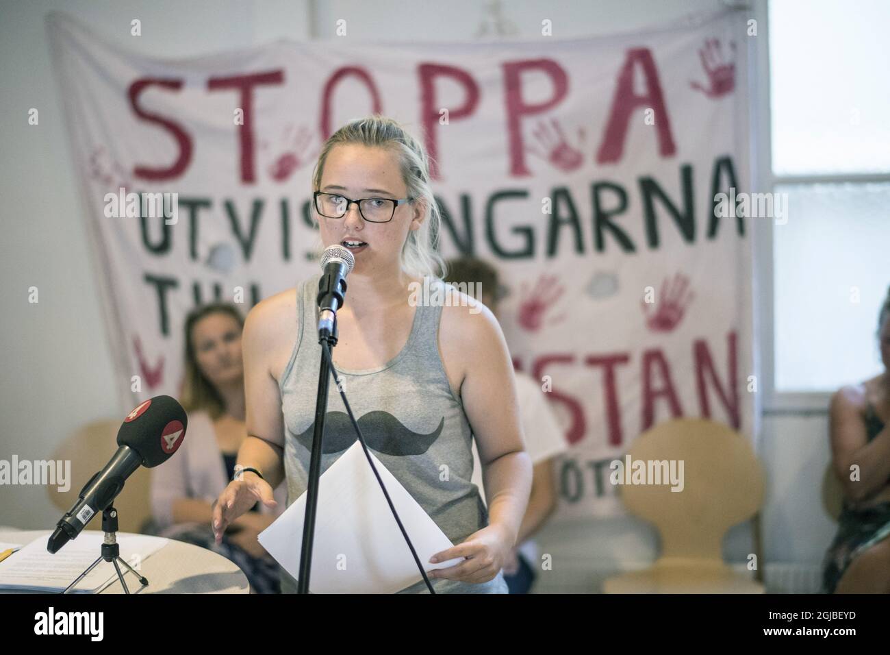 Elin Ersson pictured in Gothenburg. Lone student activist Elin Ersson ...