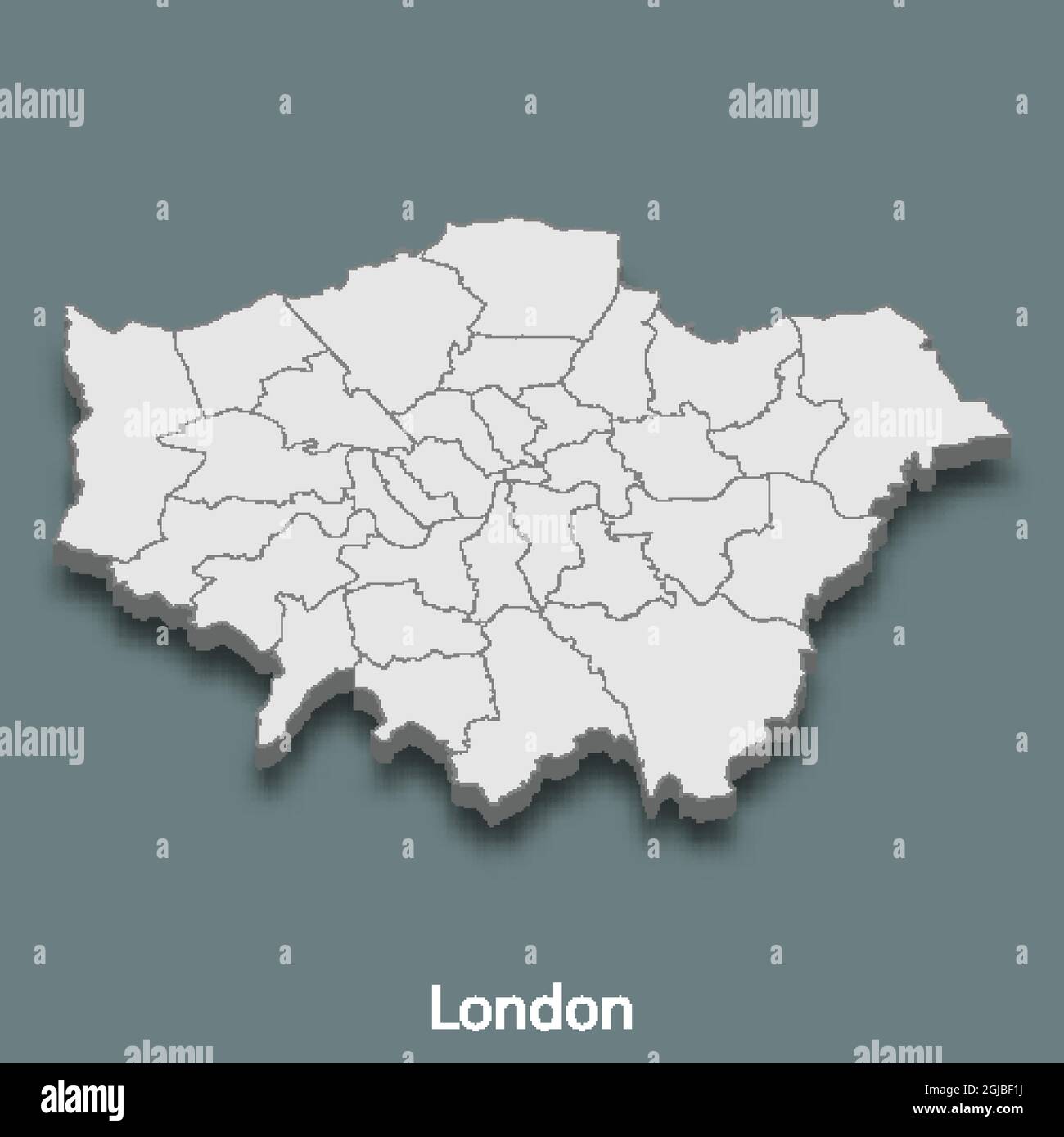 3d isometric map of London is a city of United Kingdom , vector ...