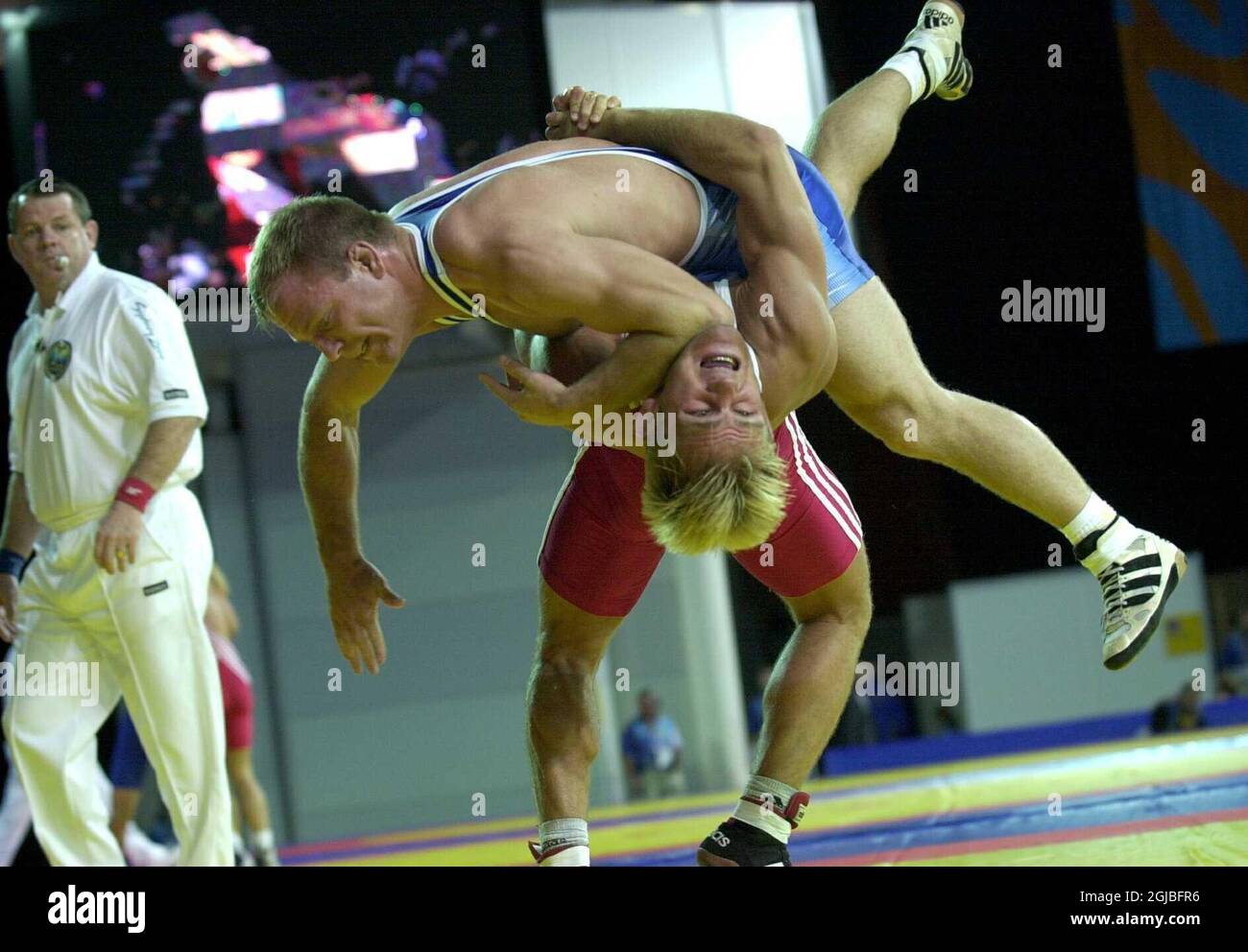 A Greco Roman wrestling throw Stock Photo - Alamy