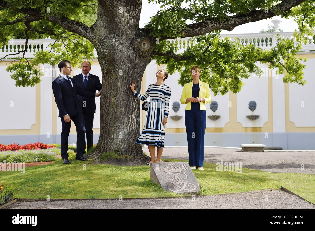 TALLINN 20180819 Estonia's president Kersti Kaljulaid and her husband ...