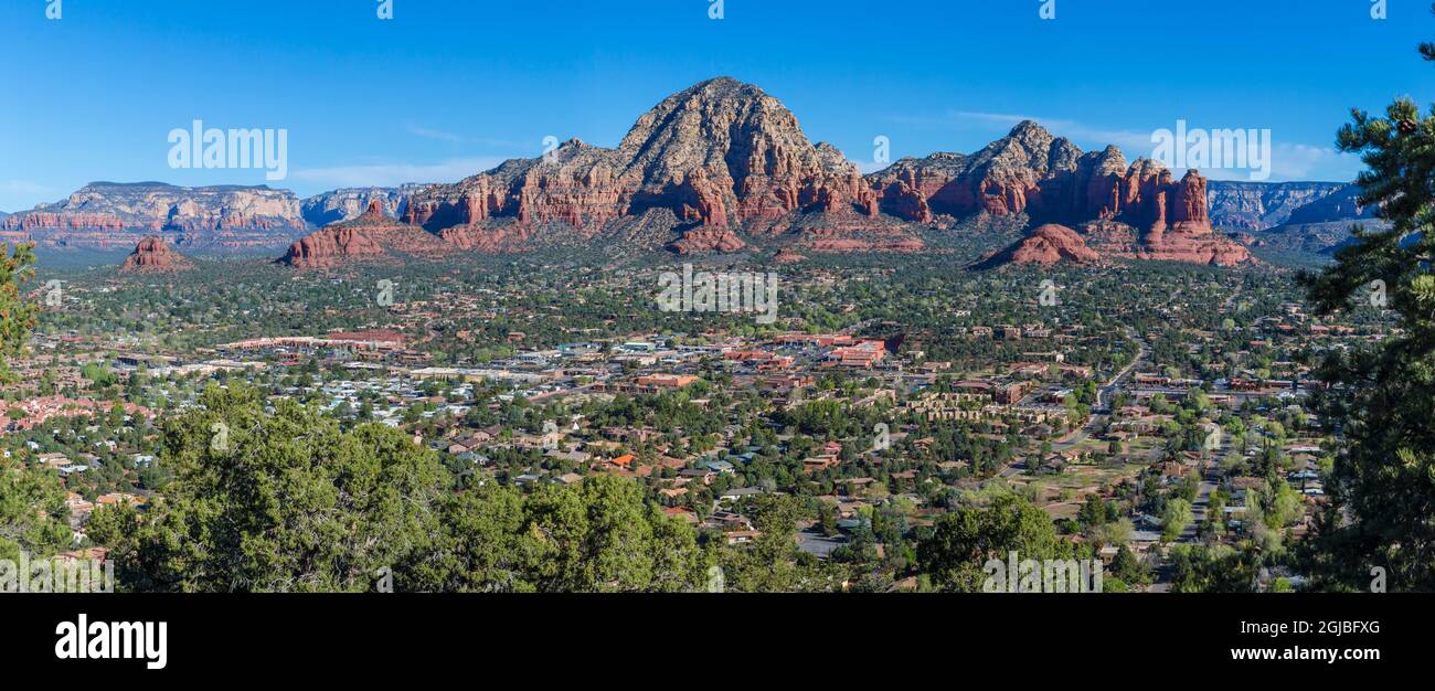 USA, Arizona. Panoramic view of Sedona Stock Photo - Alamy