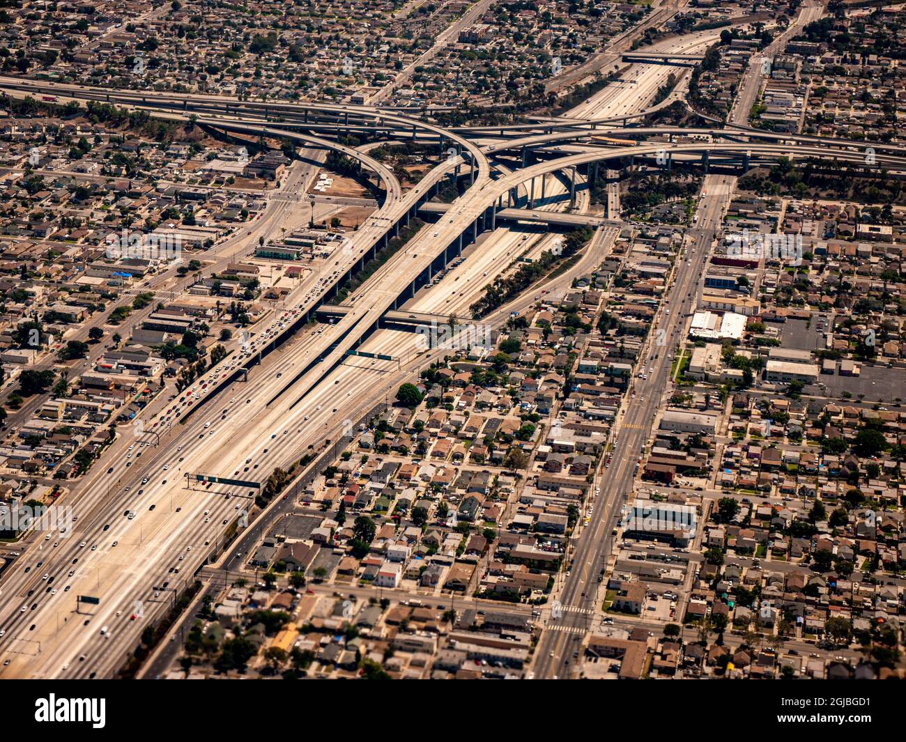 Packed houses and roads, with interstate, Phoenix, Arizona Stock Photo ...