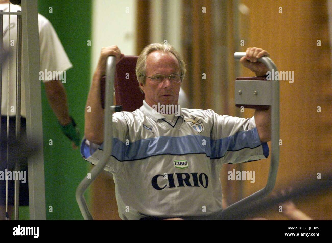 Lazio coach Sven Goran Eriksson during training Stock Photo - Alamy