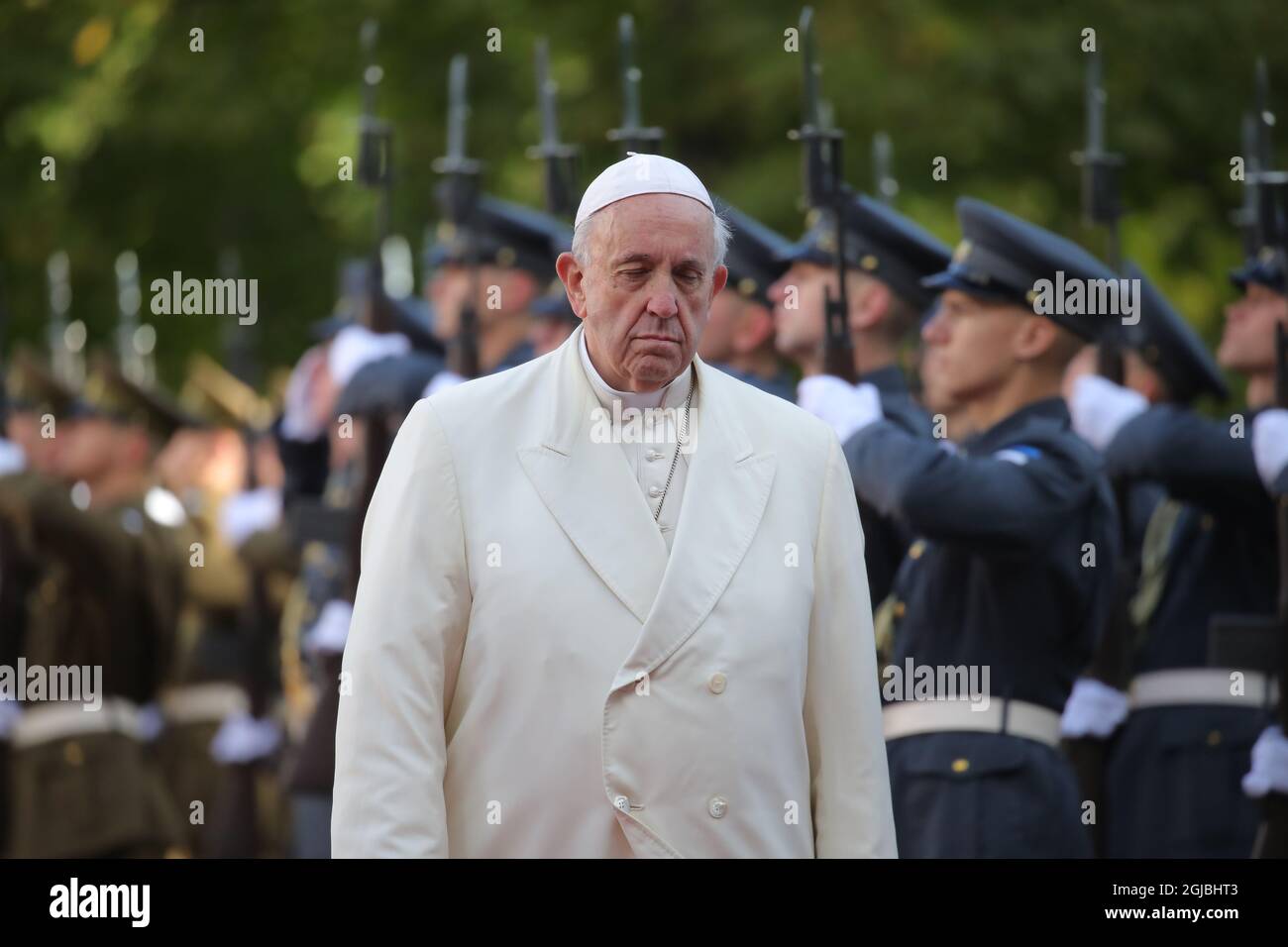 TALLINN 2018-09-25 Pope Francis at the Presidential Palace in Tallinn ...