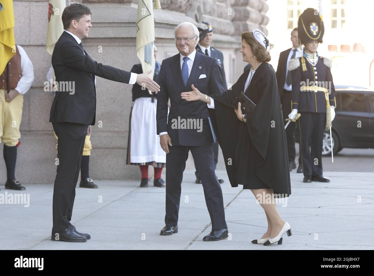 STOCKHOLM 20180925 Speaker Andreas Norlen, King Carl Gustaf and Queen ...