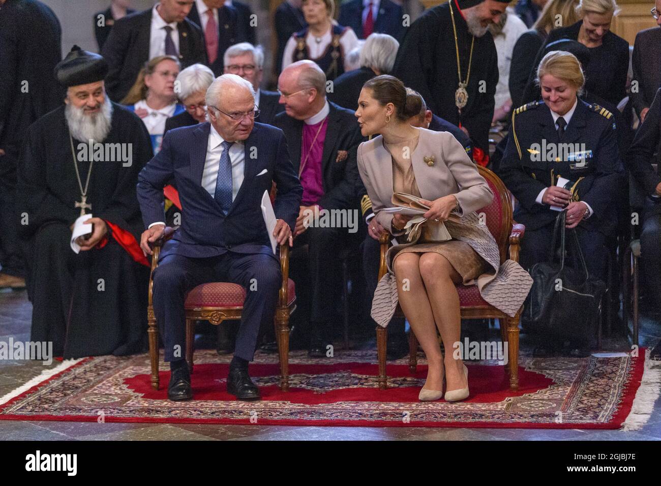 UPPSALA 20181002 King Carl Gustaf and crown princess Victoria at the ...