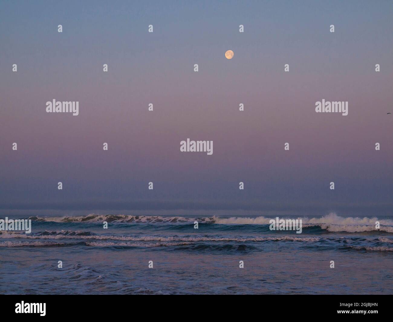 Moonrise on Morro Bay, California, USA Stock Photo - Alamy