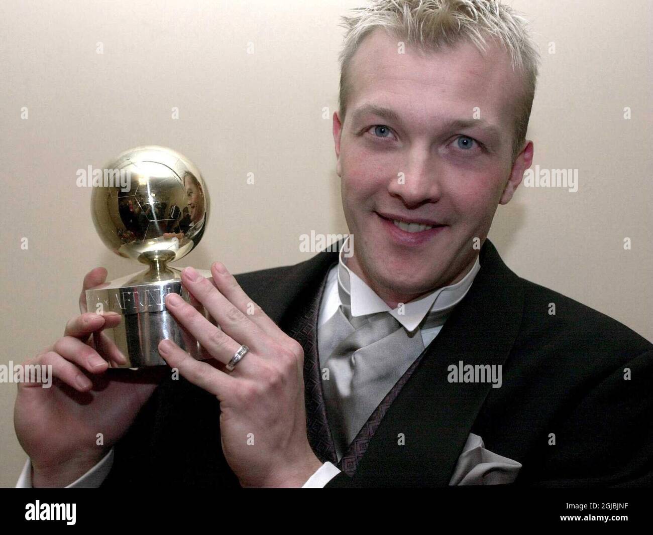Coventry City and Sweden goalkeeper Magnus Hedman shows off his Player ...