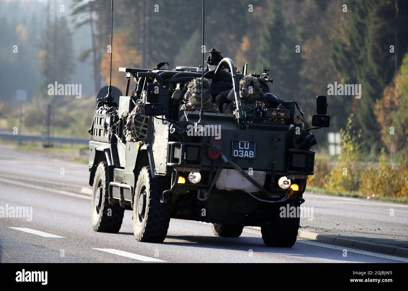 BORAS 20181011 Military vehicles from NATO couyntries is seen on their ...