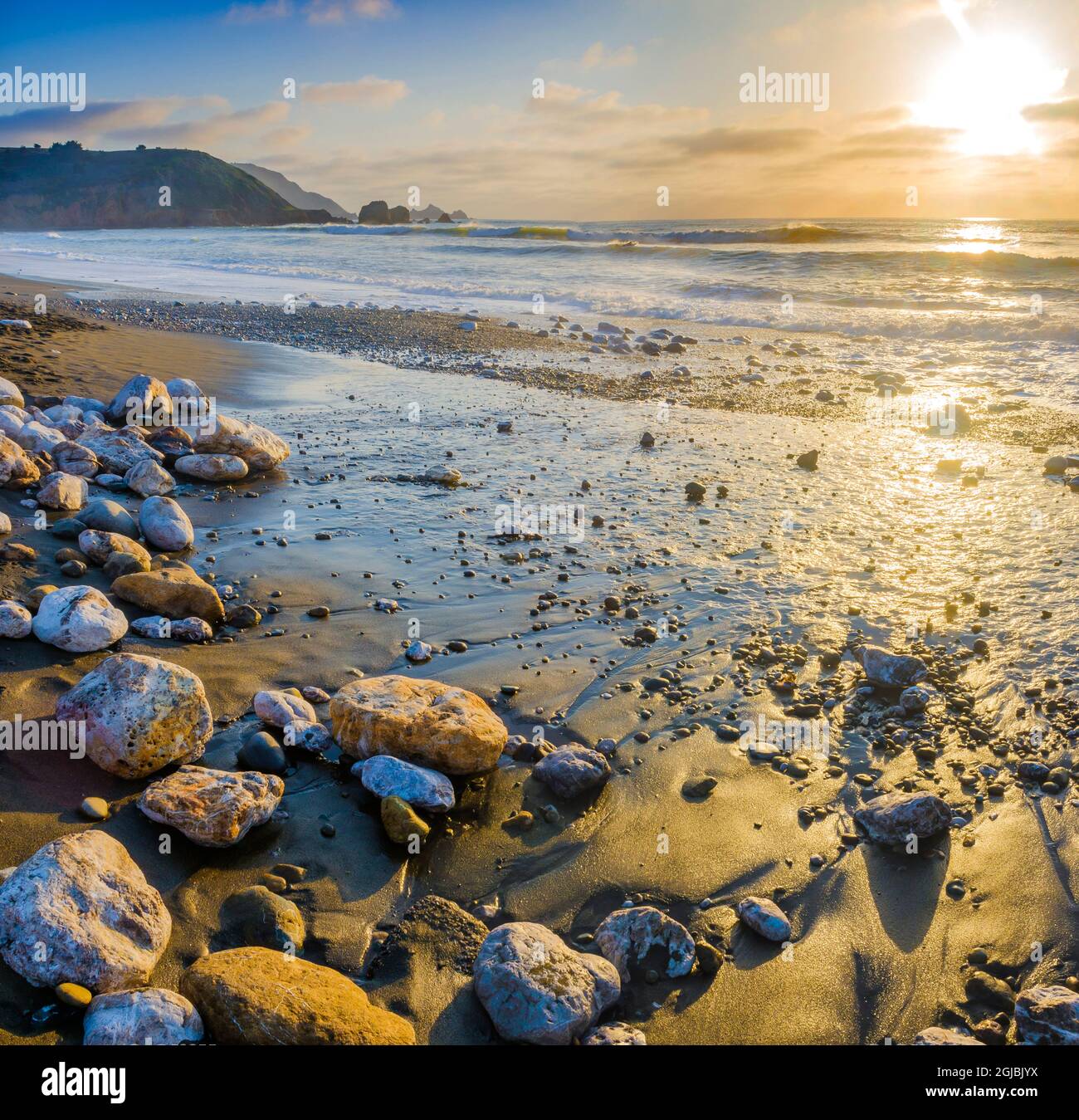Rockaway Beach Sunset, Pacifica, California, USA Stock Photo - Alamy