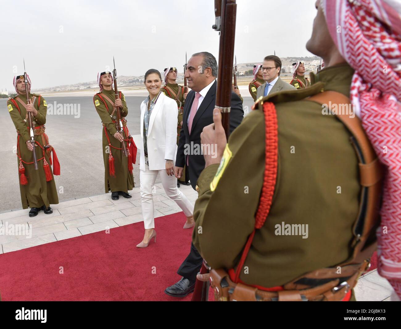 AMMAN 20181015 Swedish Crown Princess Victoria and Prince Daniel arrive ...