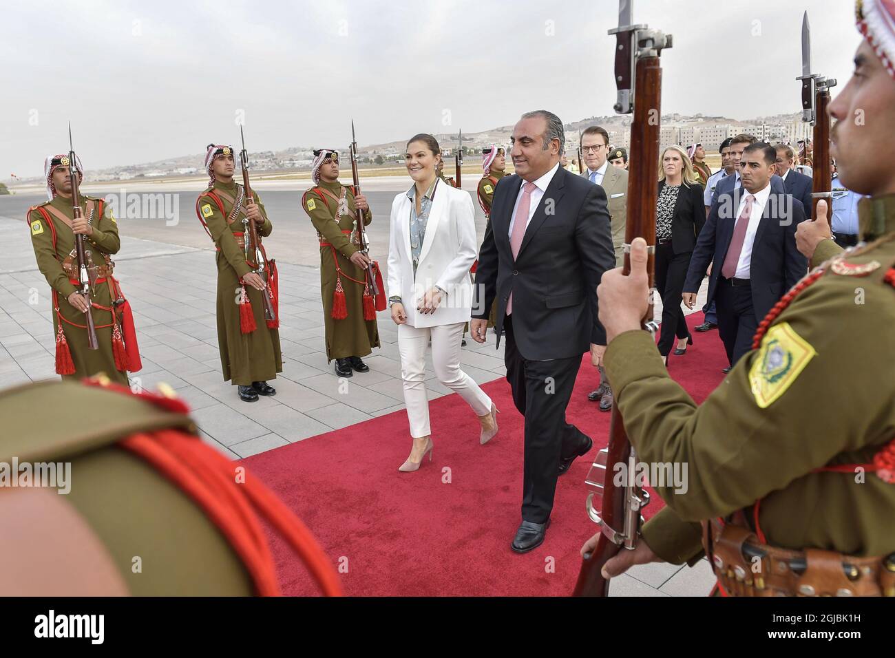 AMMAN 20181015 Swedish Crown Princess Victoria and Prince Daniel arrive ...