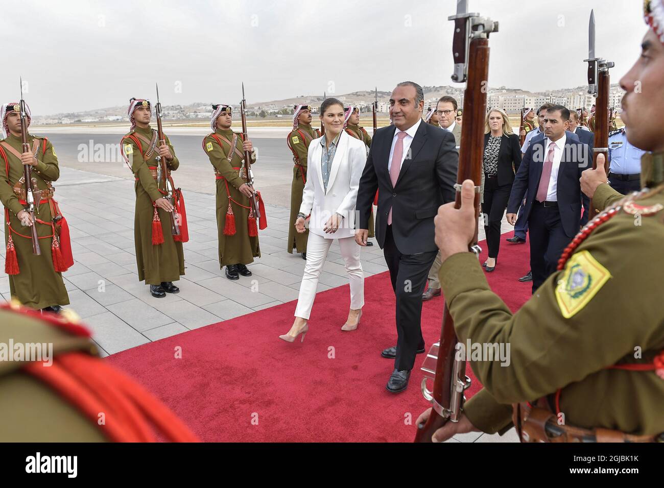 AMMAN 20181015 Swedish Crown Princess Victoria and Prince Daniel arrive ...