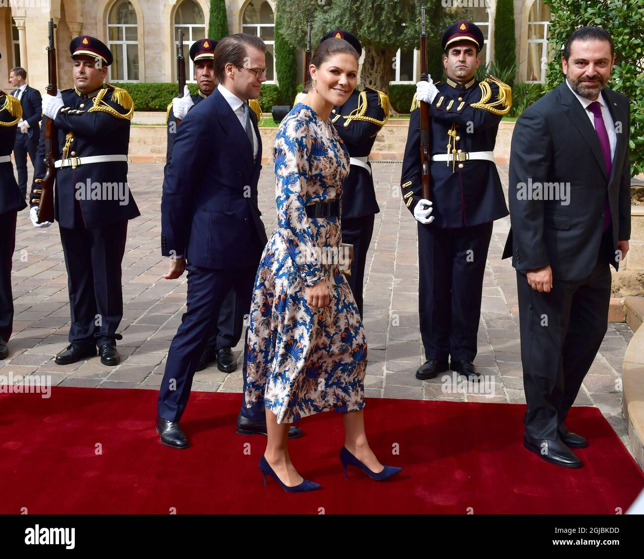 BEIRUT 20181018 Prince Daniel and Crown Princess Victoria during the ...
