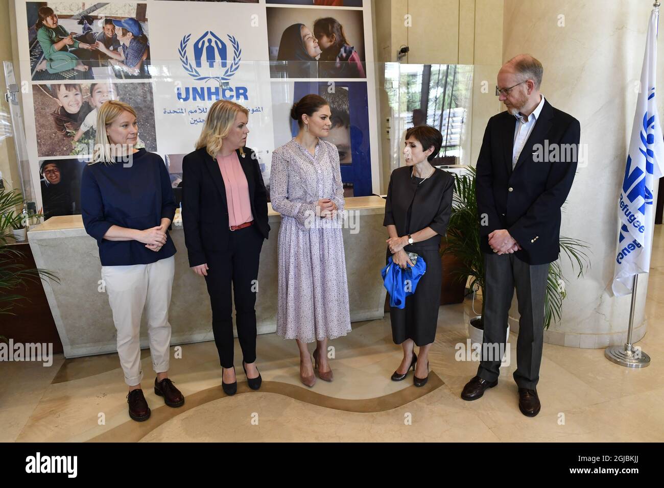 BEIRUT 20181018 Crown Princess Victoria during a visit to the UNHCR in ...