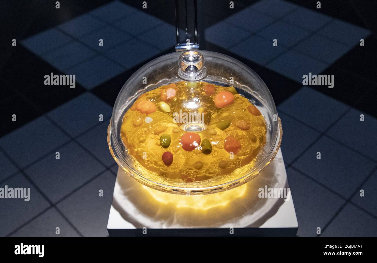 Jell-o sallad is displayed at the Disgusting Food Museum in Malmo, Sweden November 4, 2018 ...