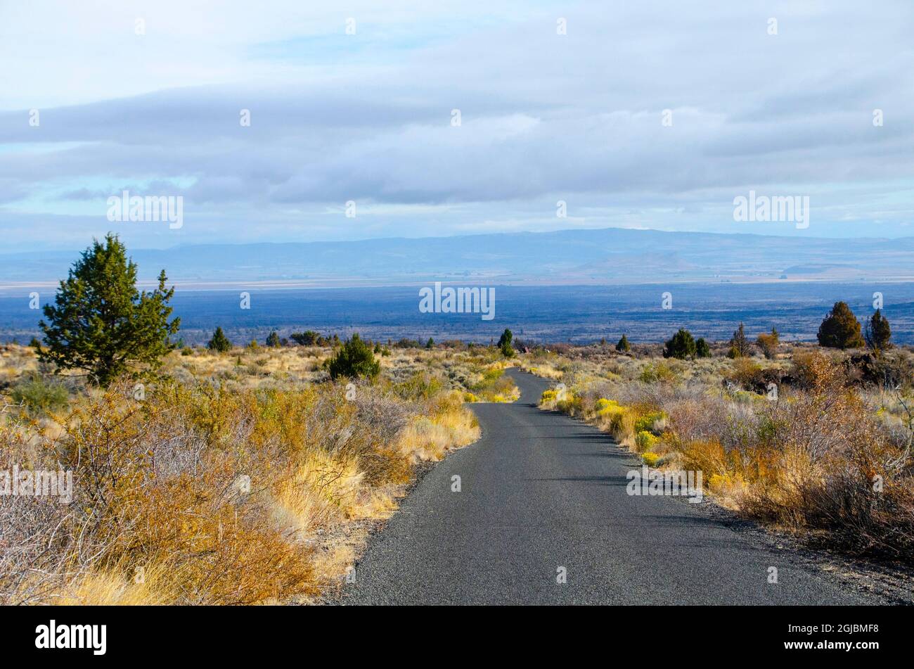 USA, California. Lava Beds National Monument, Cave Loop Road Stock ...