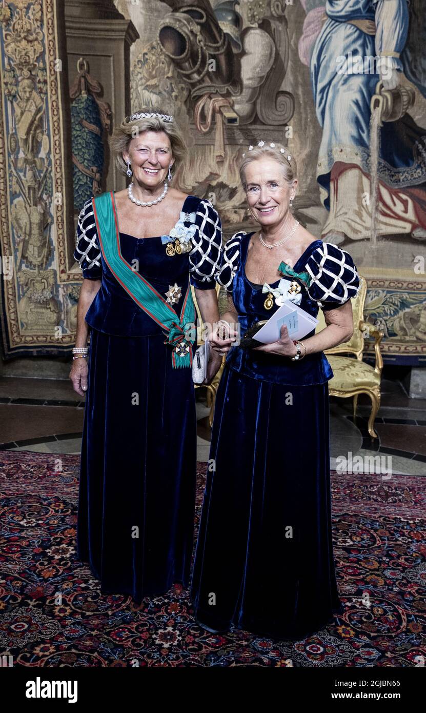STOCKHOLM 20181113 From left; First lady of the Court Baroness Kirstine ...