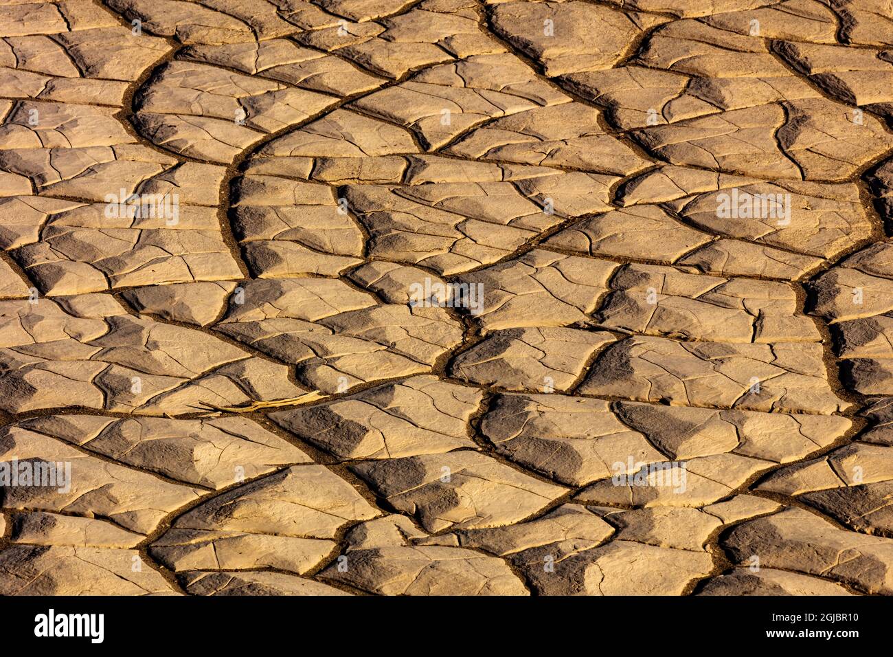 Mud cracks at Mesquite Sand Dunes in Death Valley National Park ...