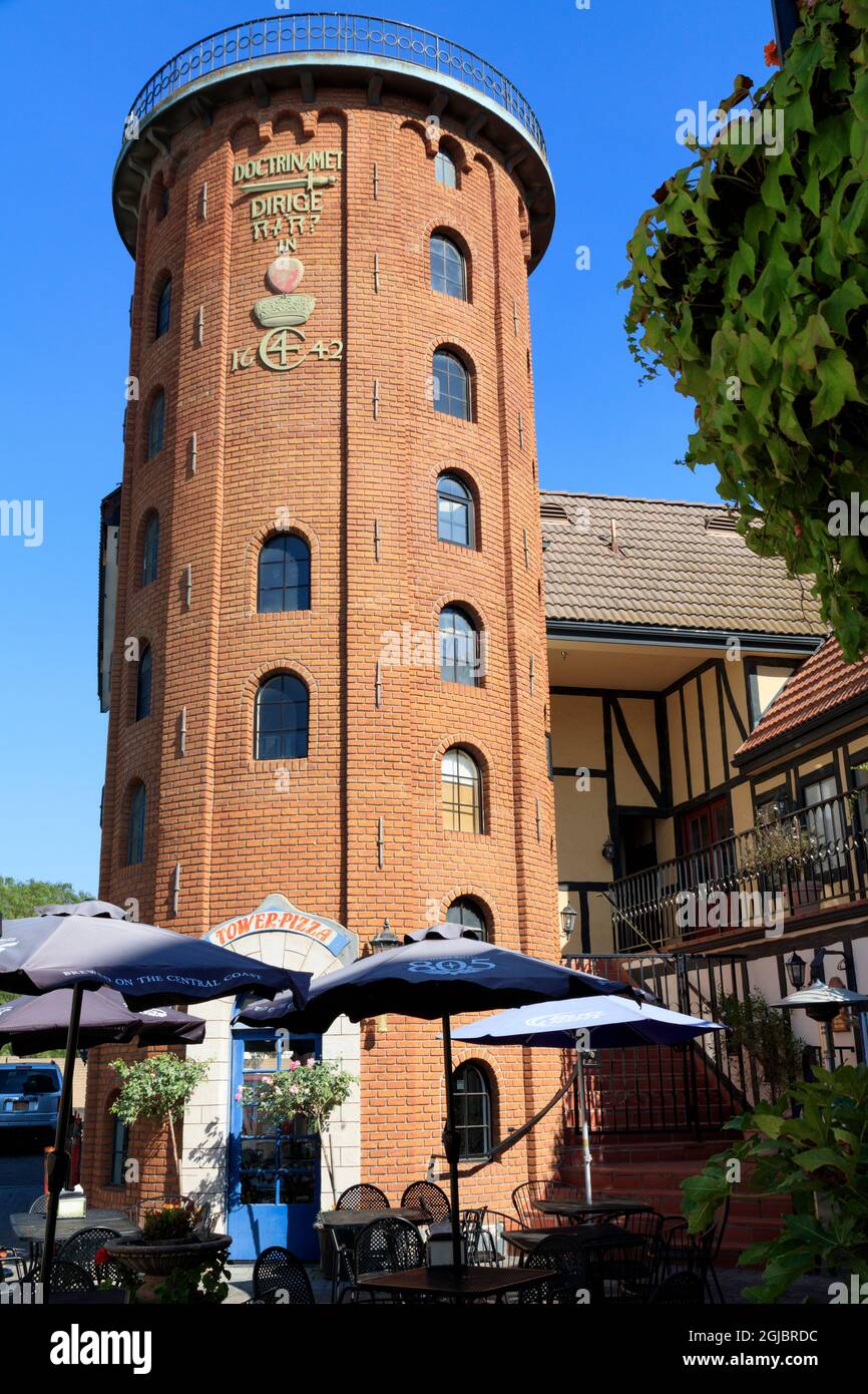 USA, California, Solvang. Brick Tower. (Editorial Use Only Stock Photo ...