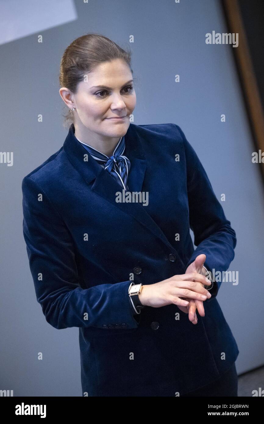 Crown Princess Victoria during her visit to a garbage and recycling ...
