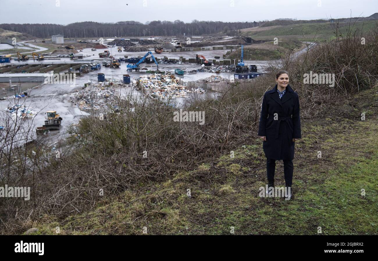 Crown Princess Victoria during her visit to a garbage and recycling ...