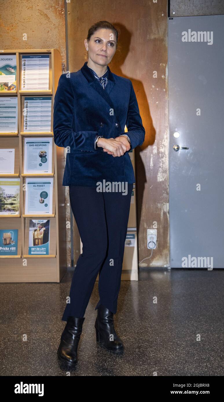 Crown Princess Victoria during her visit to a garbage and recycling ...