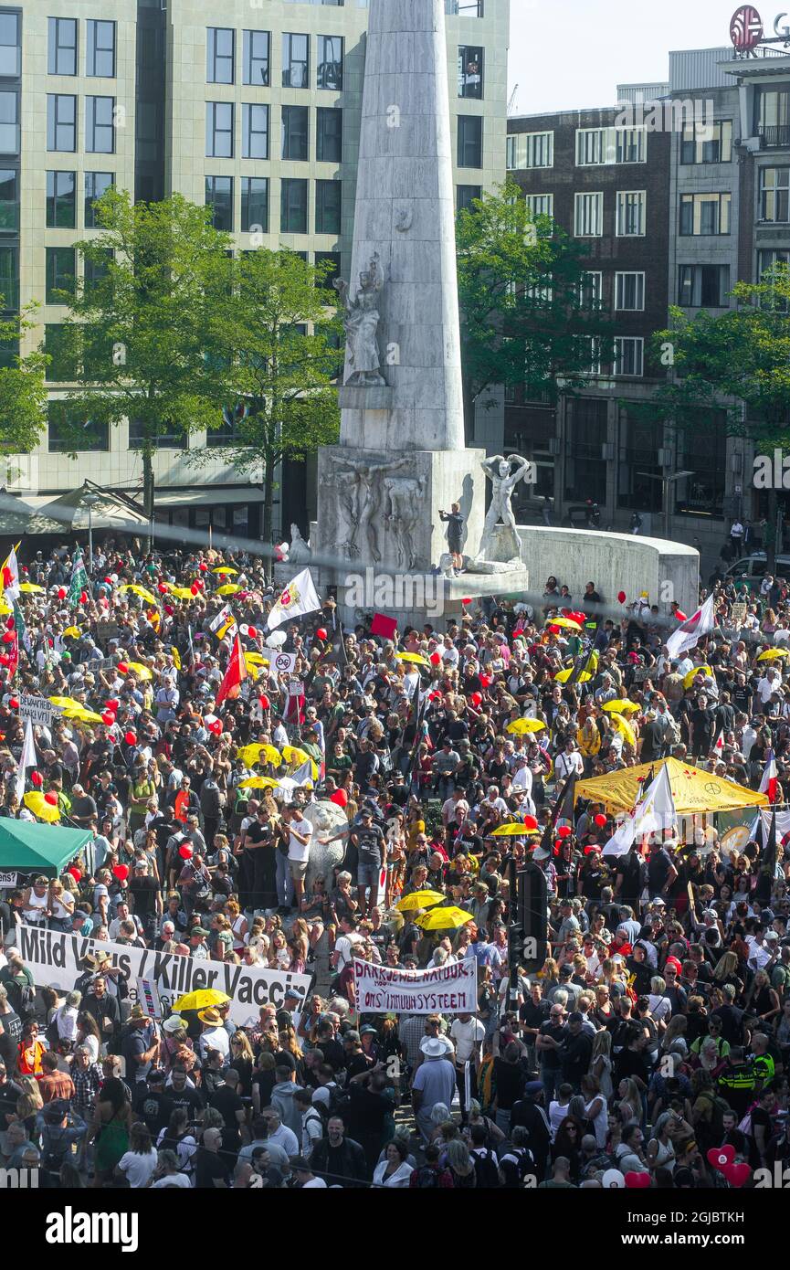Dam Square, Amsterdam and neighboring streets. Sunday 5th September ...