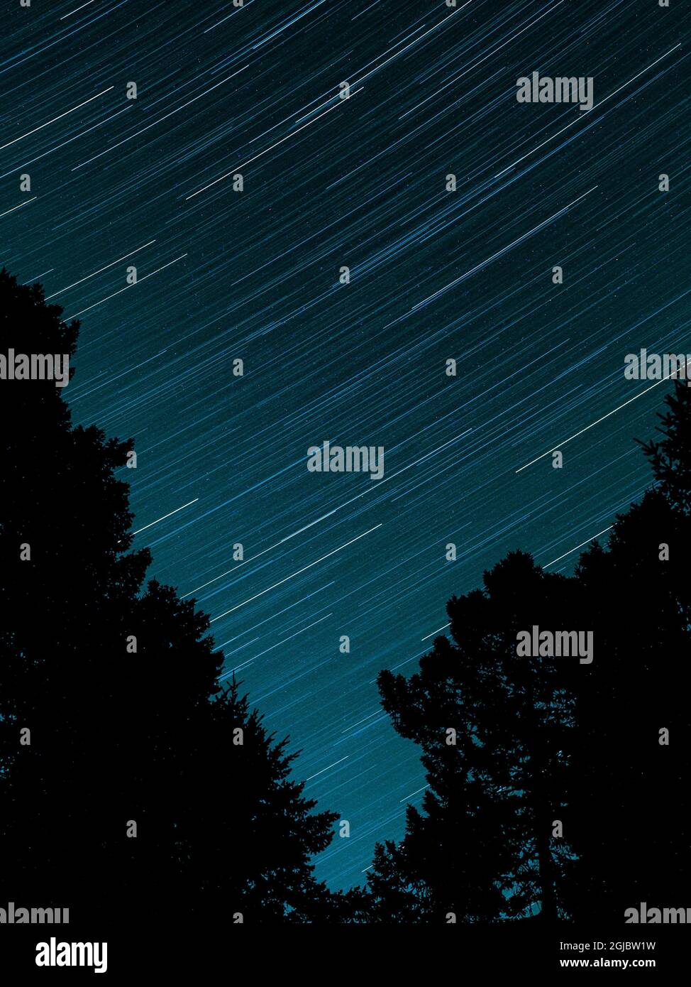 Vertical shot of the skies full of stars in motion Stock Photo - Alamy