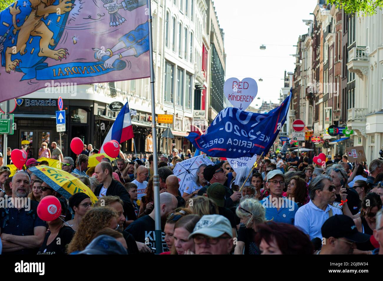 Dam Square, Amsterdam and neighboring streets. Sunday 5th September ...