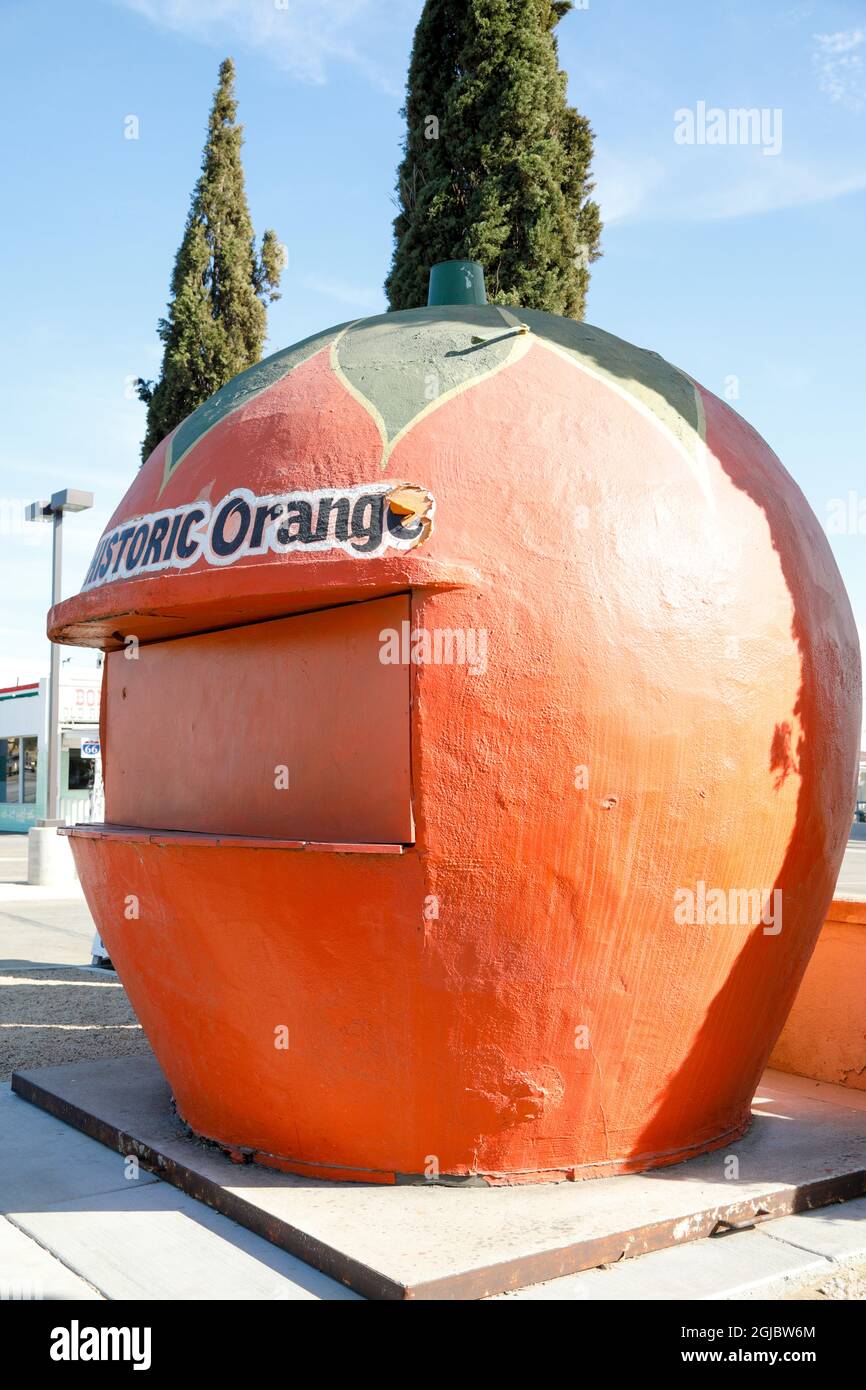 Fontana, California. Route 66, old orange stand. (Editorial Use Only ...