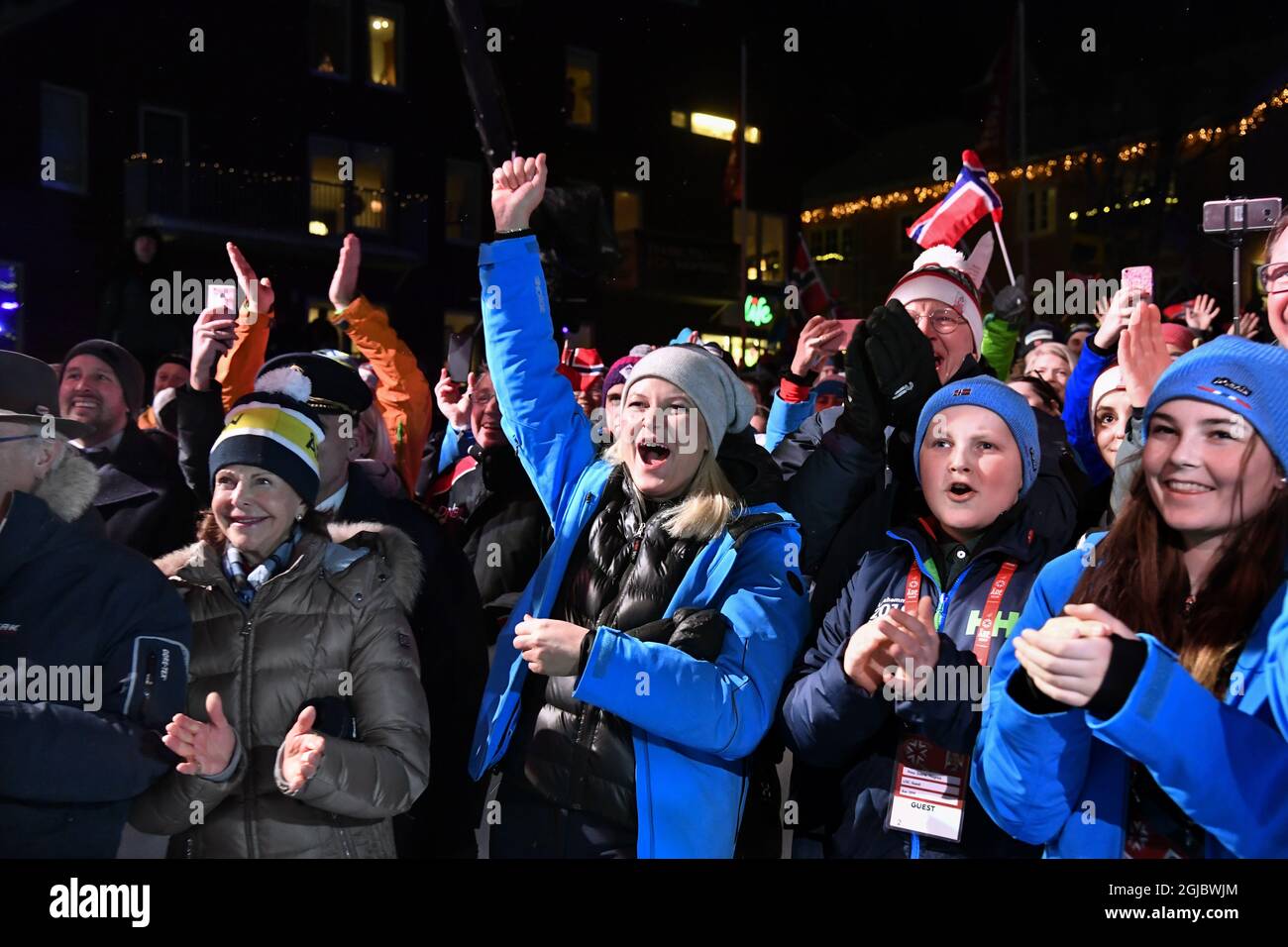 Queen Silvia, Crown Princess Mette-Marit, Prince Haakon Magnus and ...