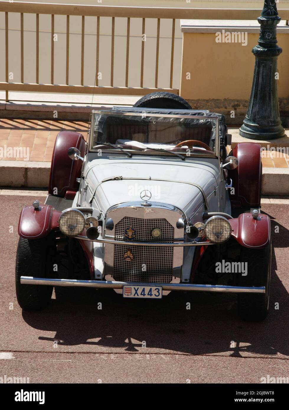 MONACO, MONACO - Aug 09, 2011: A vertical shot of a Mercedes Benz ...