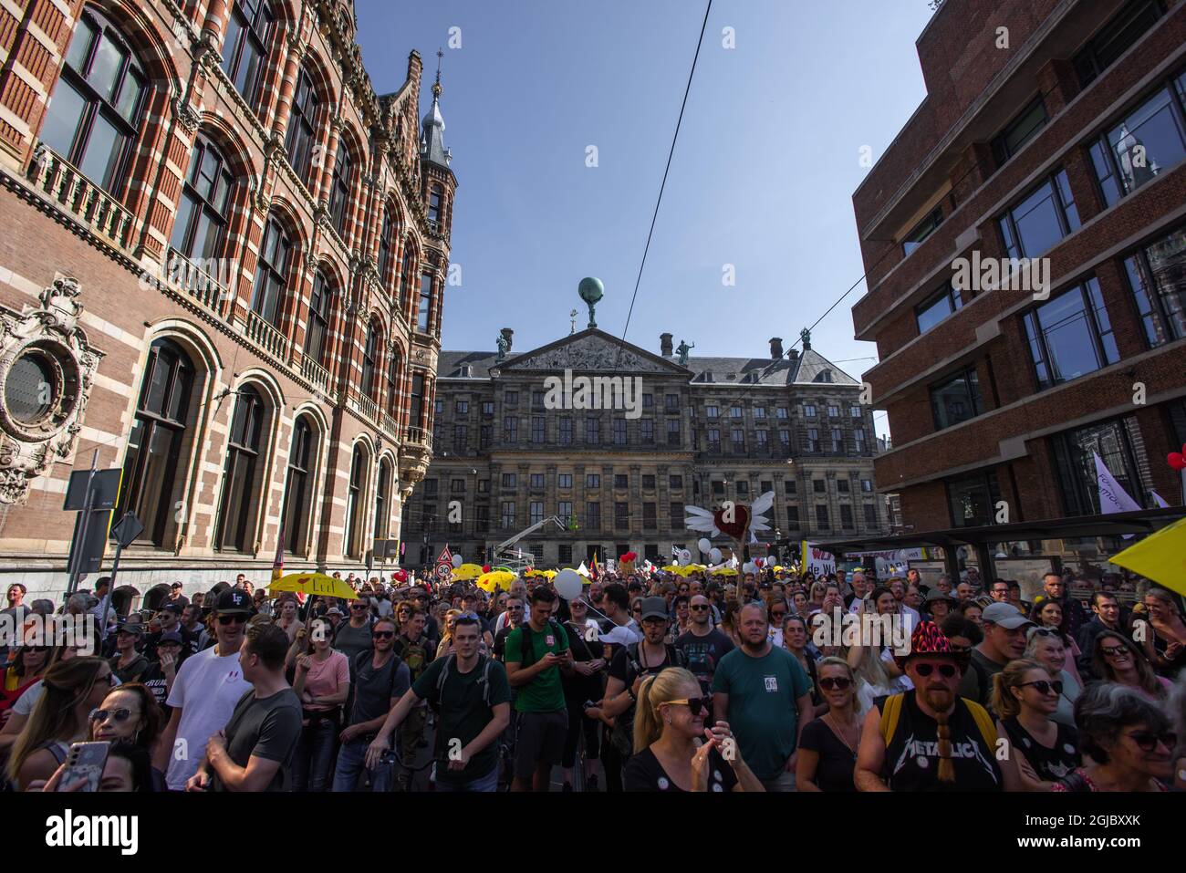 Dam Square, Amsterdam and neighboring streets. Sunday 5th September ...