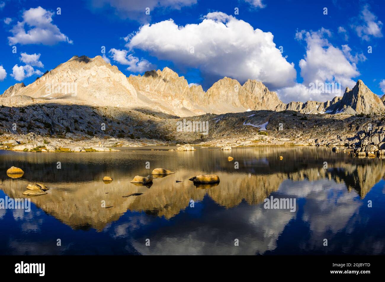Alpine tarn under the Palisades in Dusy Basin, Kings Canyon National ...