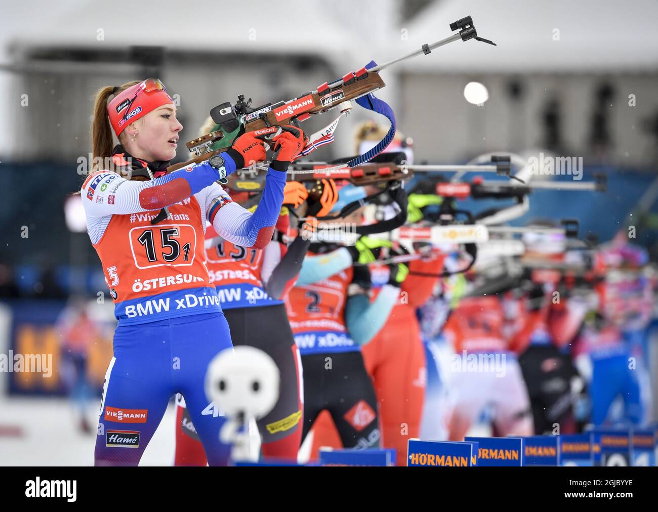 Ivona Fialkova of Slovakia competes during the women's 4x6 km relay ...