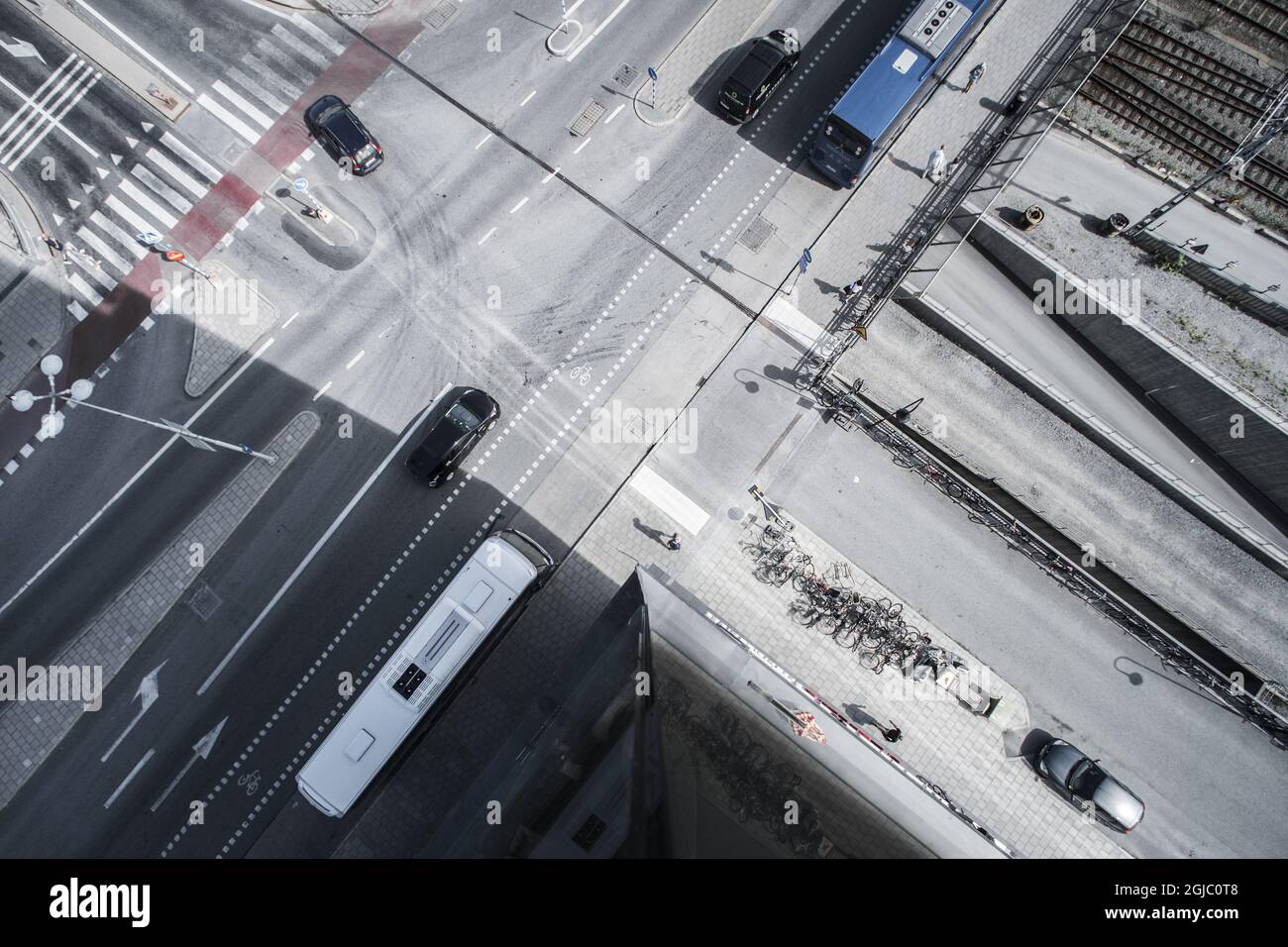 surveillance camera security street corner building place of work ...