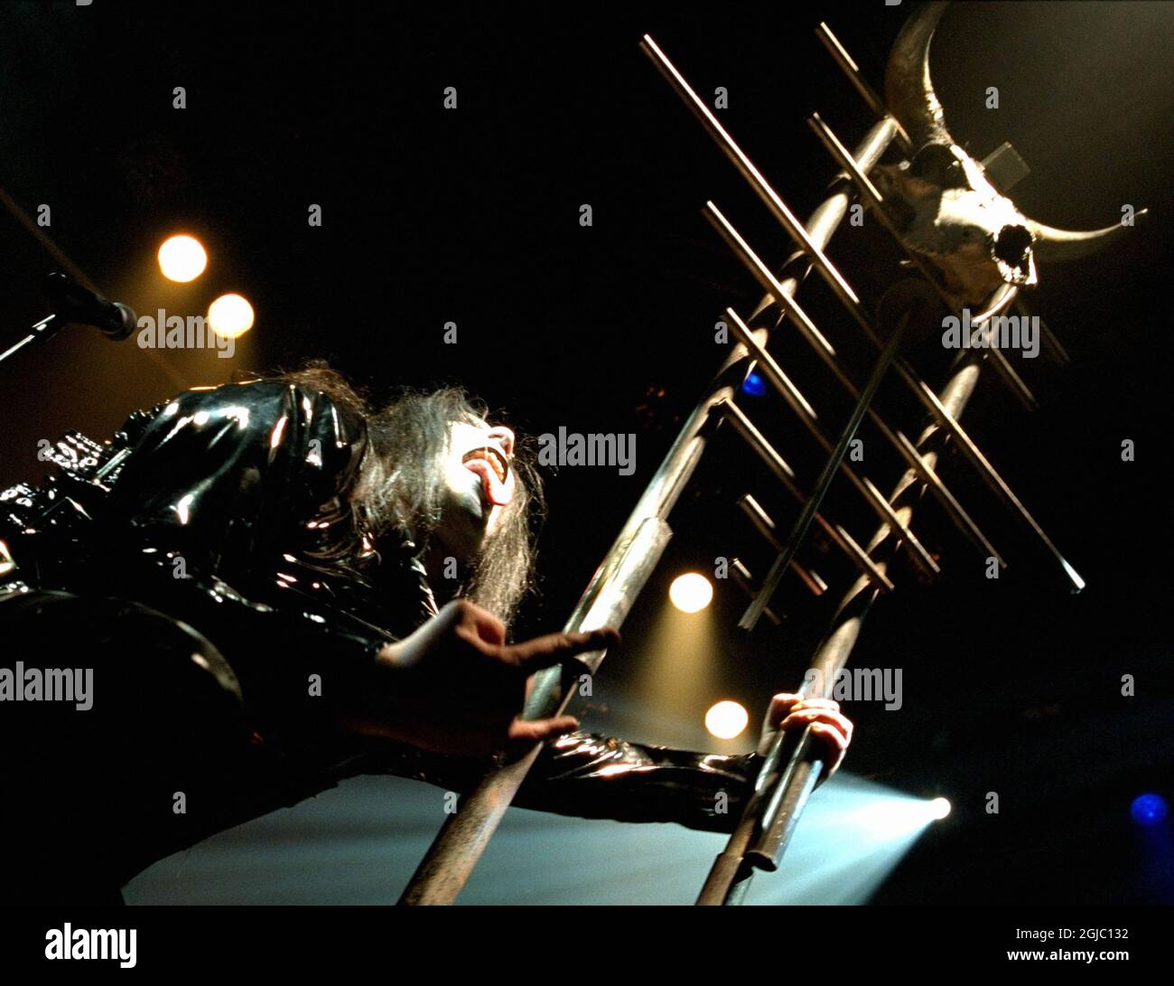 Maniac, vocalist with band Mayhem, playing at the Rockefeller in Oslo ...