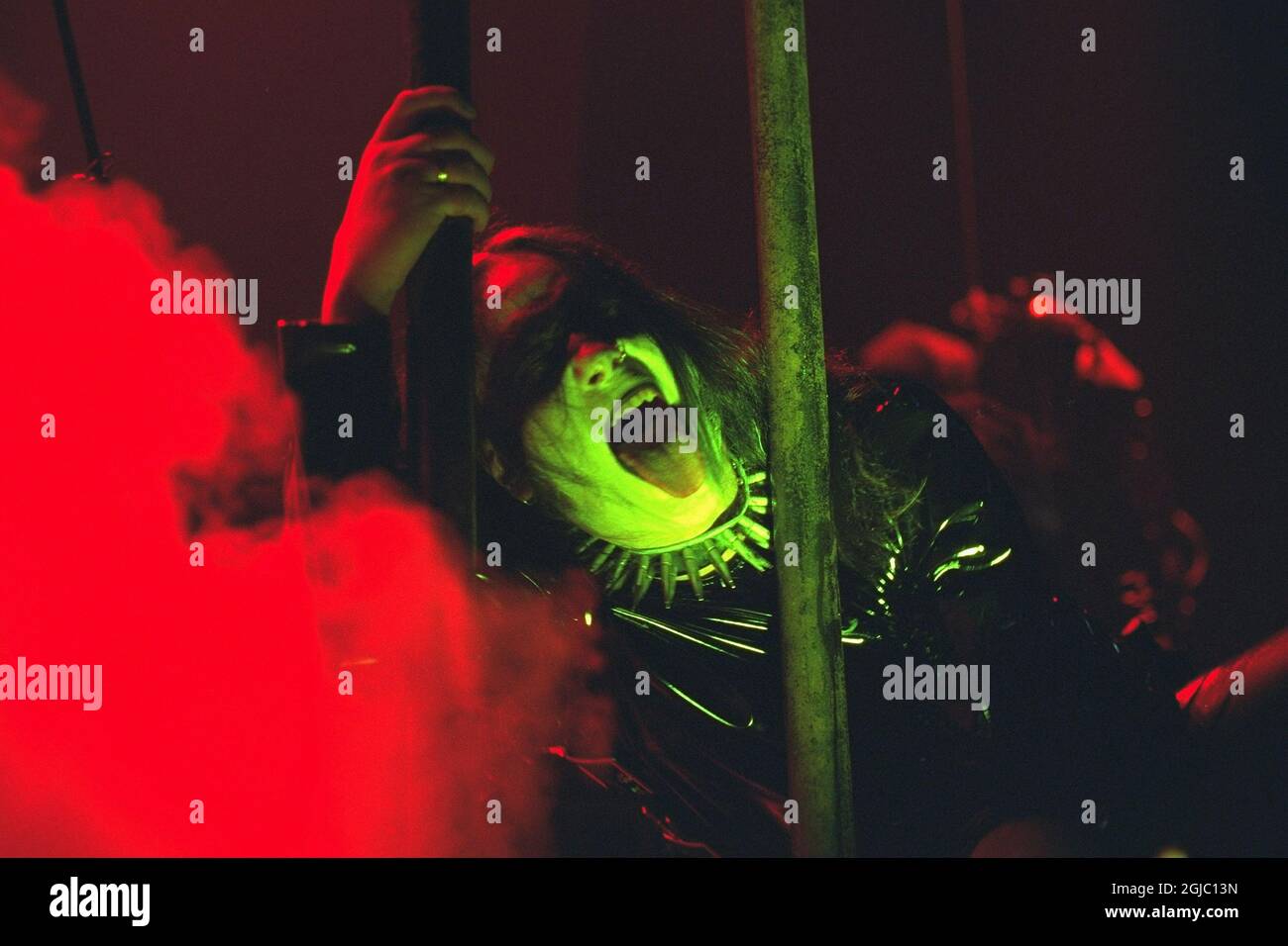 Maniac, vocalist with band Mayhem, playing at the Rockefeller in Oslo ...